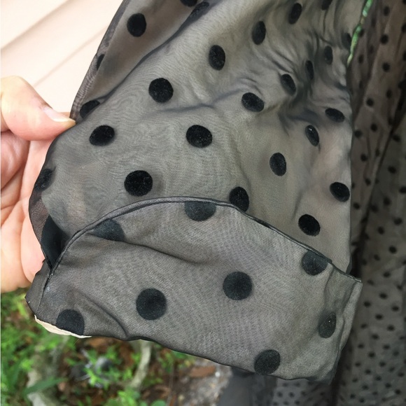 Raymond | Dresses | Vintage Hostess Gown Black Polka Dot 94s 1950s ...